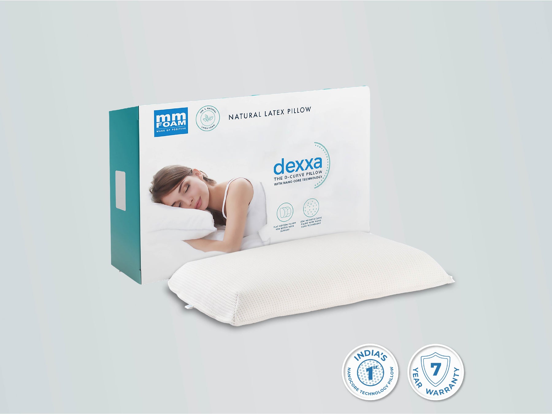 Dexxa Pillow (100% Organic Natural Latex) - Under leg pillow for back ...